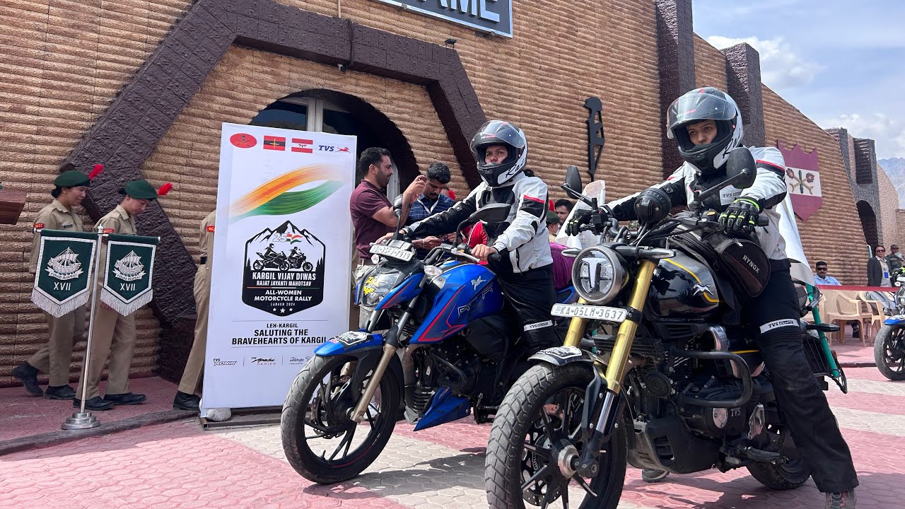Indian Army launches all women bike rally honouring 25th Kargil Vijay ...