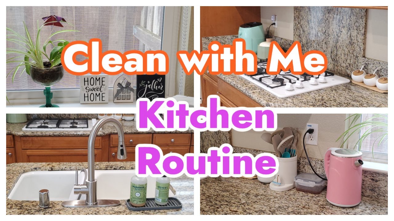 Cleaning Motivation Kitchen Cleaning Routine | Restocking Snacks ...
