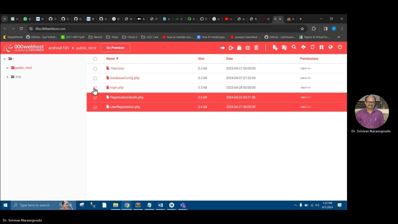 11 Creating Database and php files on 000webhost - YouTube