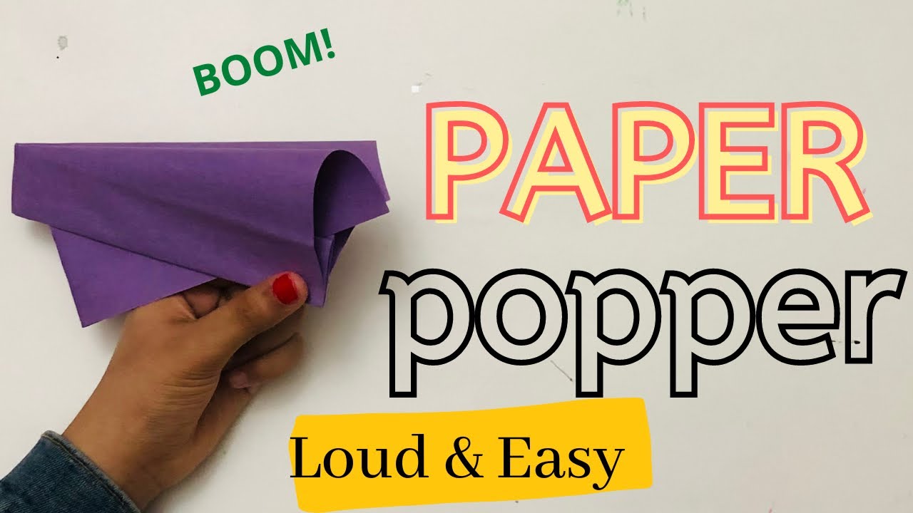 PAPER POPPER | DIY ORIGAMI | CREATES A LOUD SOUND - YouTube