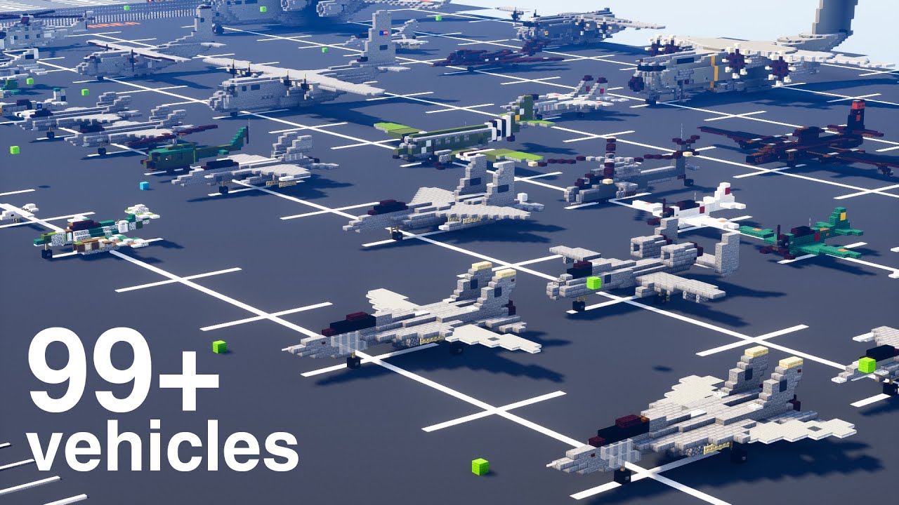 Minecraft Military Force Arsenal Review (99+ vehicles) - YouTube