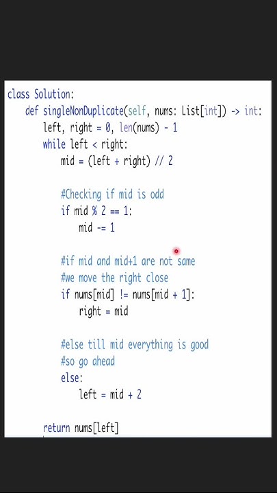 Leetcode 540 Single Element In A Sorted Array Youtube