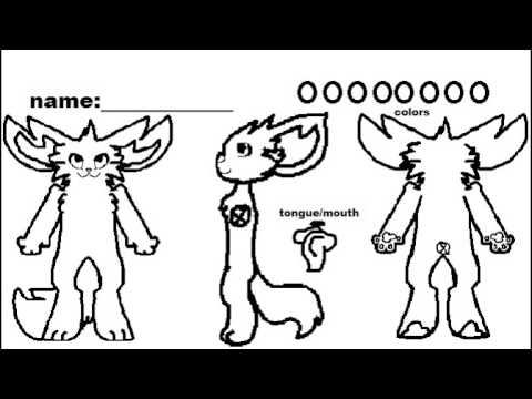 free to use fursona ref sheet! - YouTube