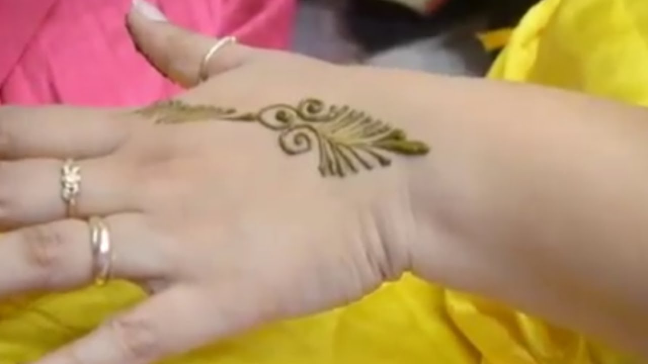 Easy Leaf Mehndi Design For Front Hand | Simple Henna Leaves Designs ...