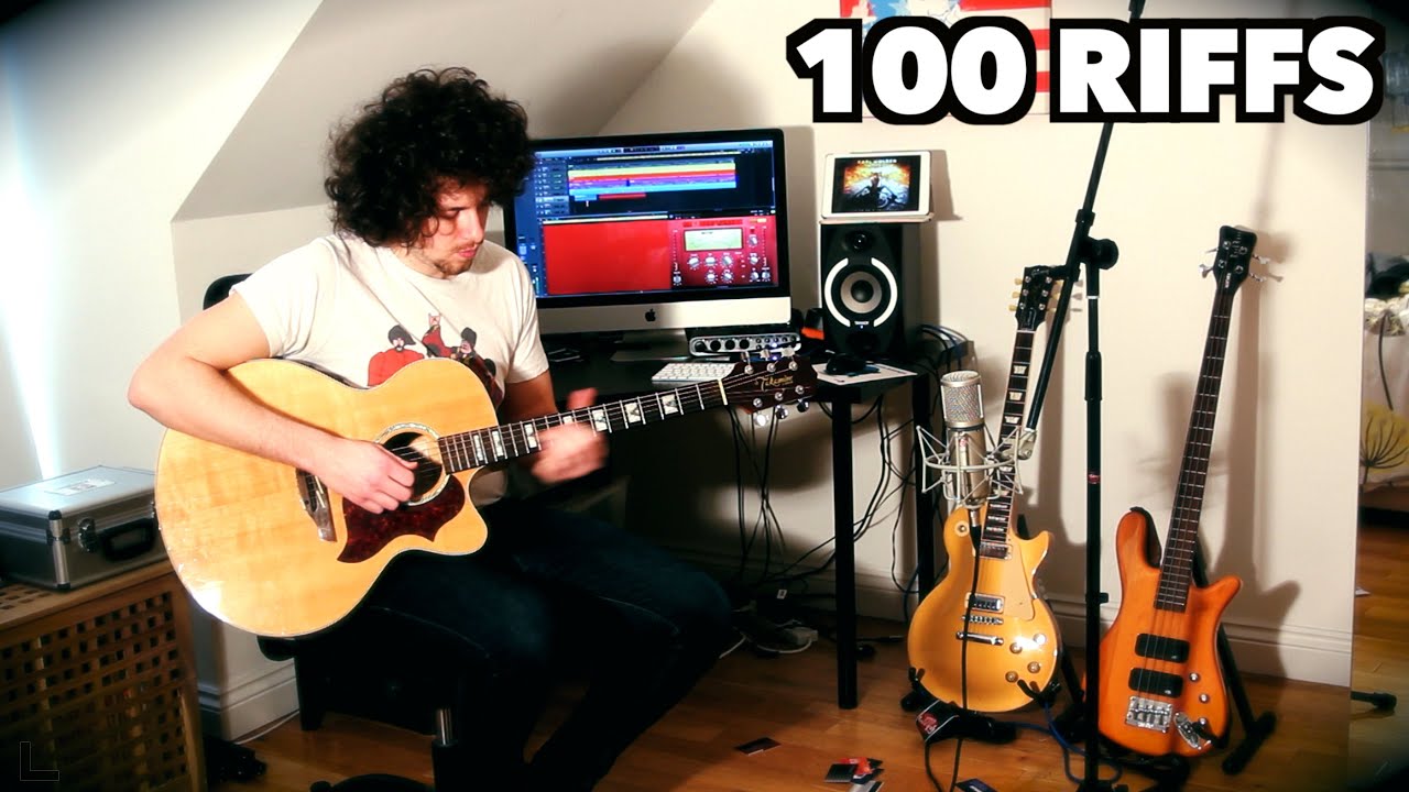 100 Rock Riffs Goes Acoustic! PART 2 - YouTube