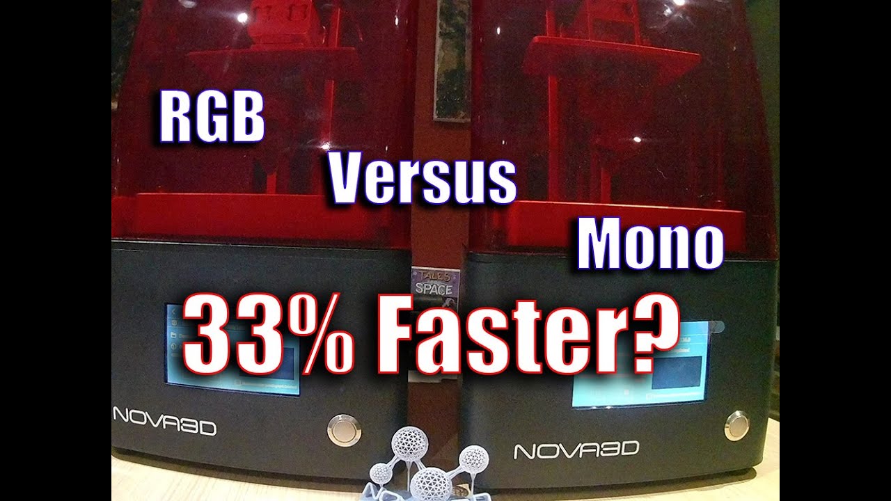 Nova3d Bene4 RGB vs Mono, is it 33% Faster than RGB? - YouTube