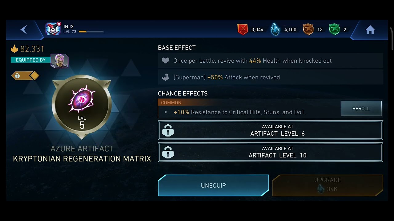 KRYPTONIAN REGENERATION MATRIX 2 to 5 LVL 🤩 InJustice 2 Mobile Gameplay ...