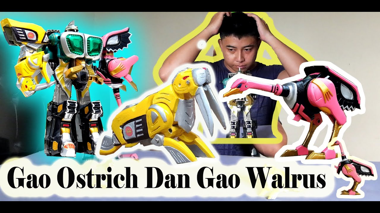 Gao Ostrich and Walrus ( power rangers wild force , gao rangers ) - YouTube