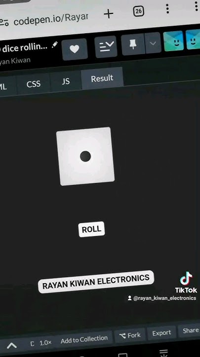 #3d #dice roller 🎲 using #html #css and #javascript #coding #tech #web ...