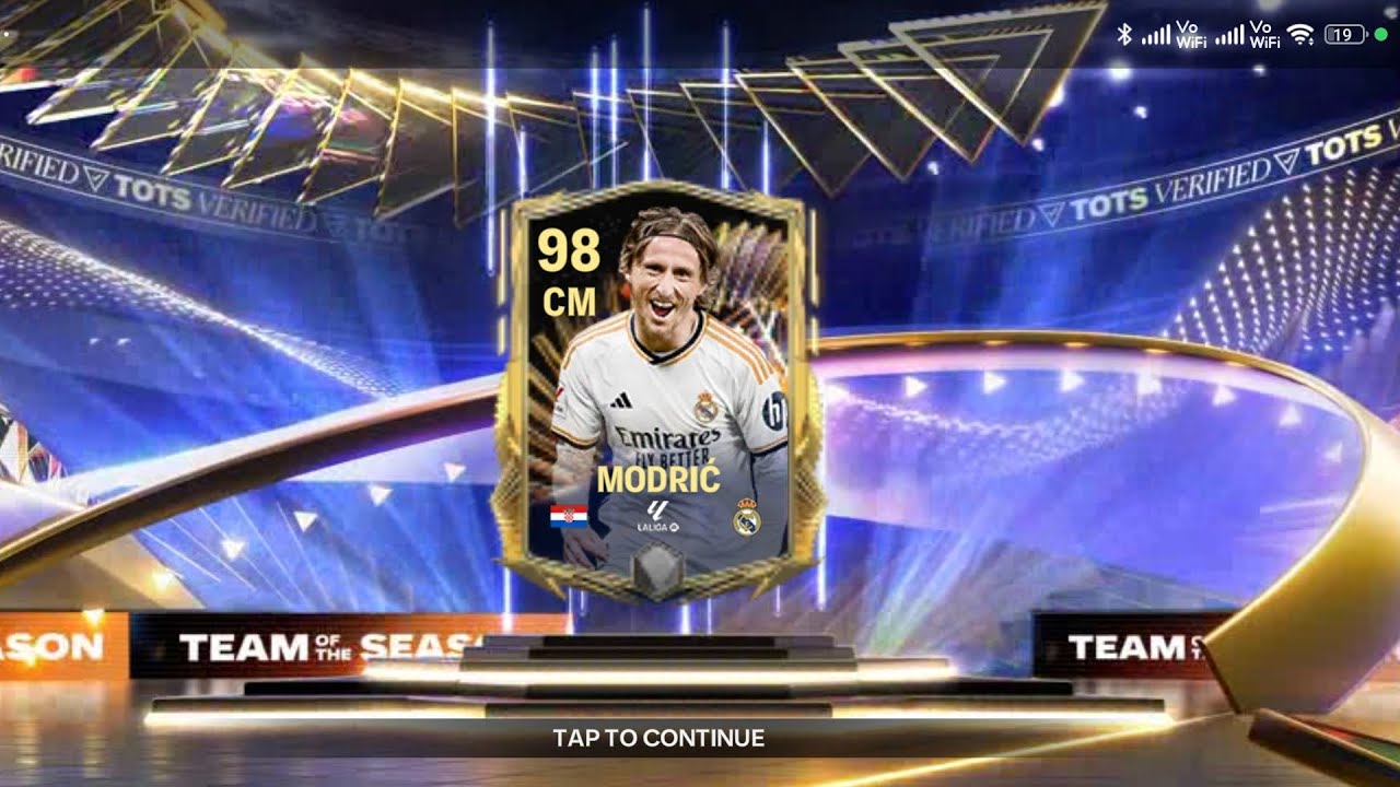 I received the 98 OVR Modric player in FC Mobile - YouTube