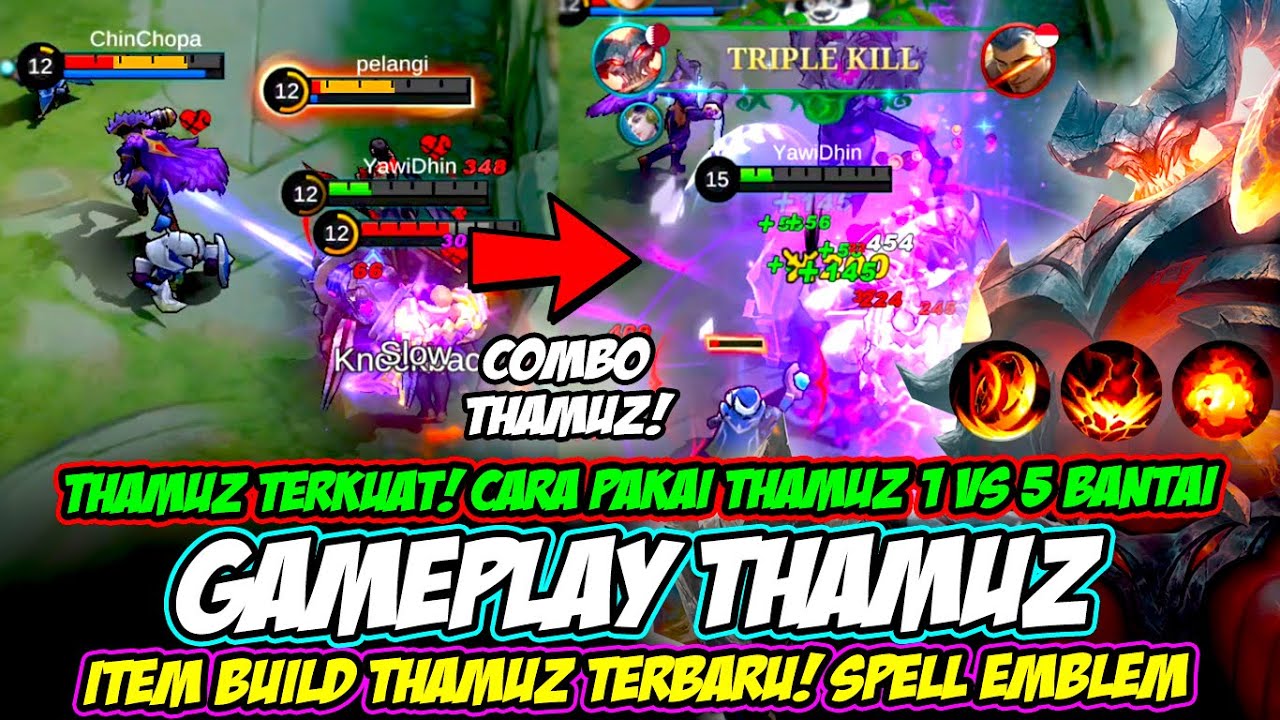 THAMUZ TERKUAT CARA MAIN THAMUZ 1 VS 5 GA MATI ITEM & BUILD THAMUZ 2023 TUTORIAL & GAMEPLAY ...