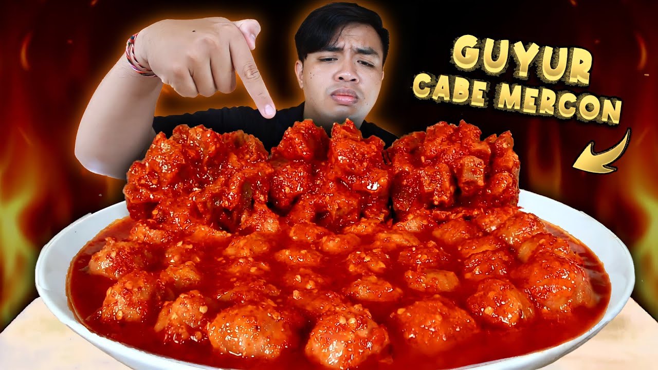 BANJIR CABE 🥵 MUKBANG BAKSO PENTOL MERCON GUYUR CABE LAVA PEDAS | ASMR ...
