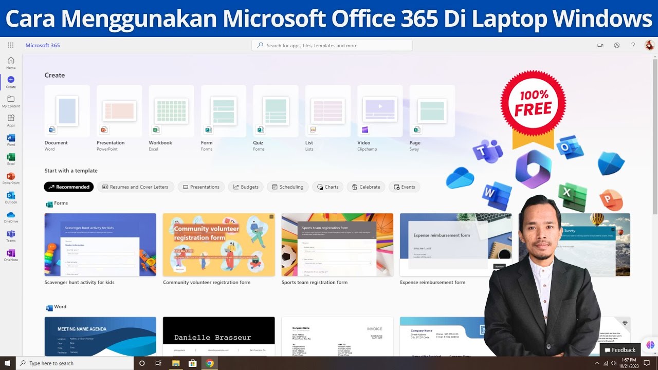 Cara Menggunakan Microsoft Office 365 Di Laptop Windows Untuk Pemula (Mudah Dan Gratis) - YouTube