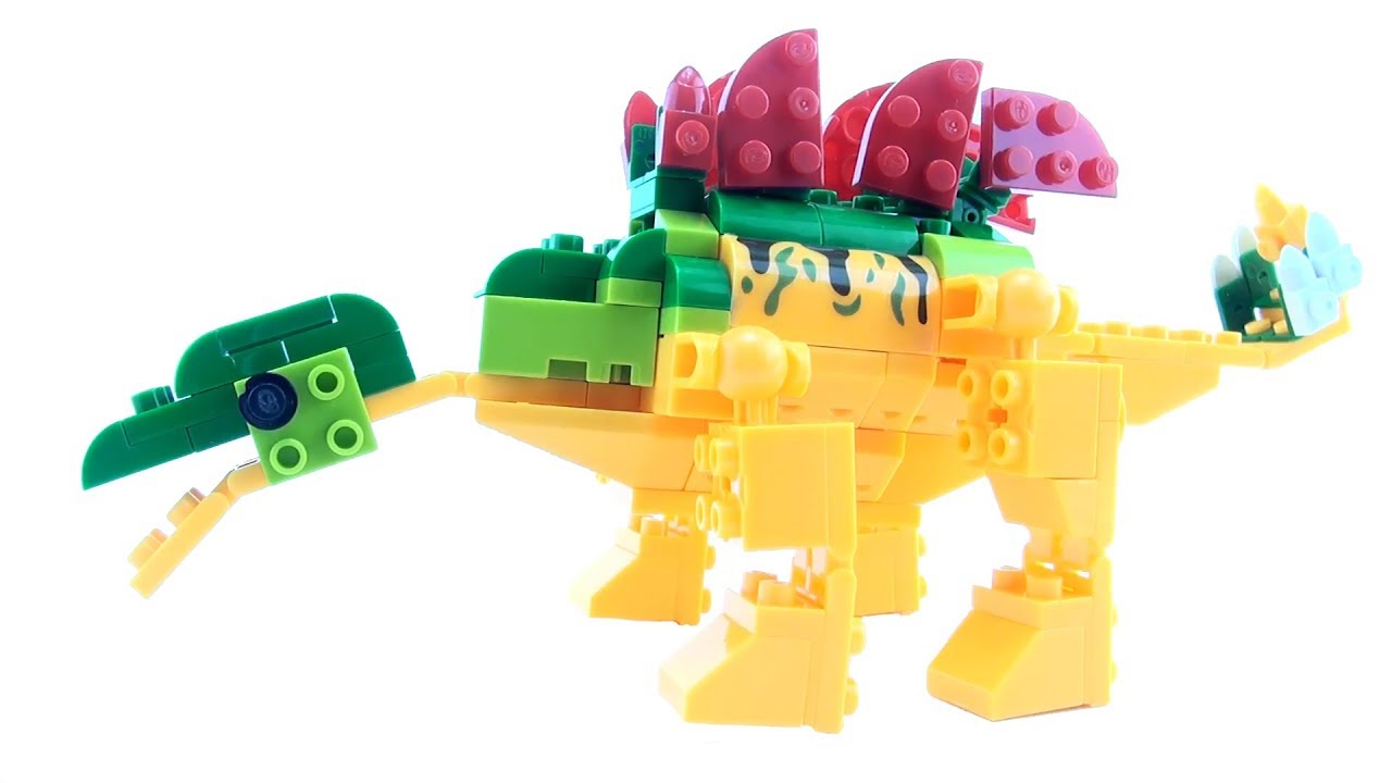 Stegosaurus block Dinosaur - Lego Creator compatible Dinosaur set ...