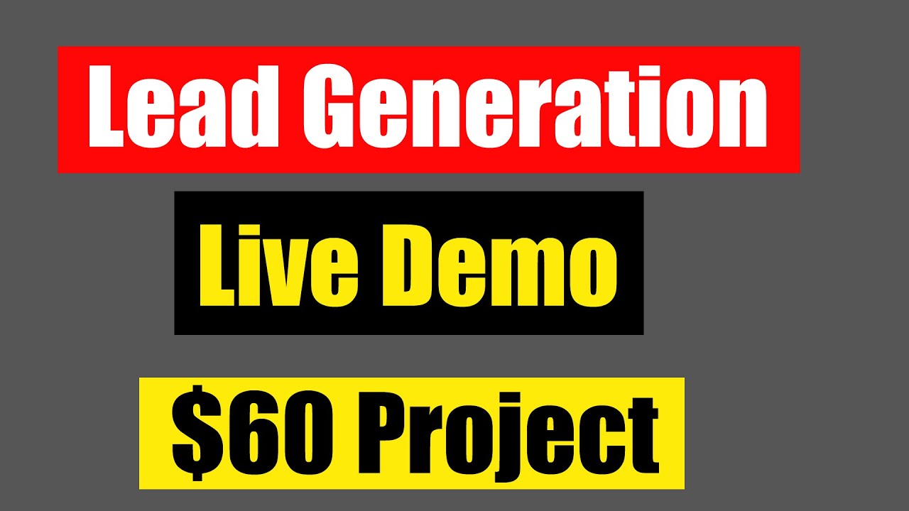 Lead Generation Master Course | Lead Generation Live Demo Work |60 ...