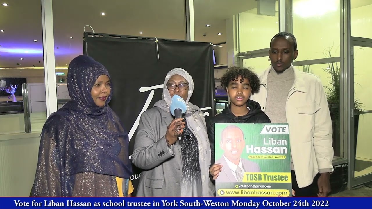 Vote Liban Hassan as school trustee in York South-Weston - YouTube