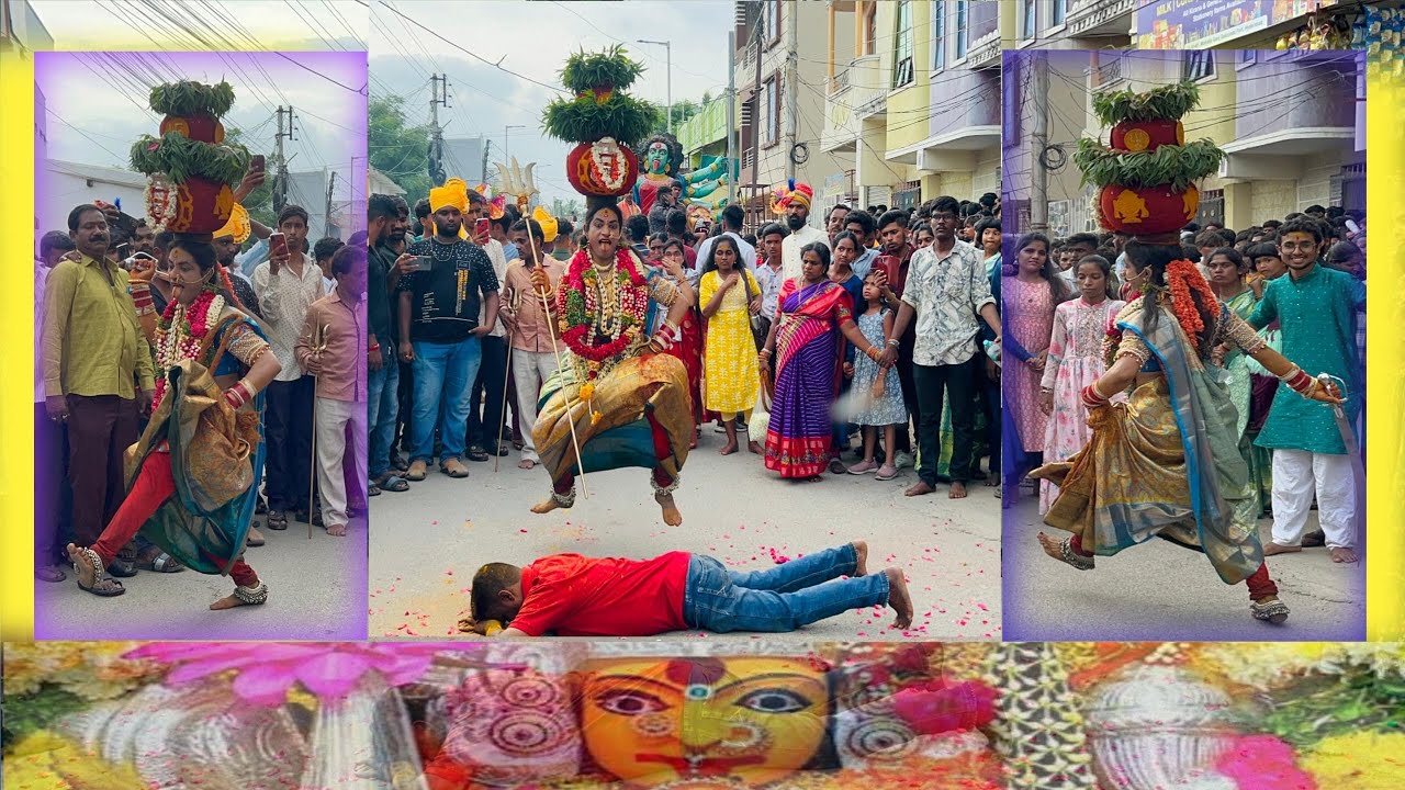 Bonam Rakesh Anna Bonam Yellamma Sigam at Golkonda Hyderabad Bonalu ...