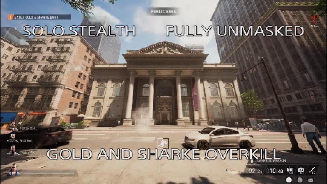 PAYDAY 3 GOLD AND SHARKE OVERKILL FULLY UNMASKED SOLO STEALTH TUTORIAL - YouTube