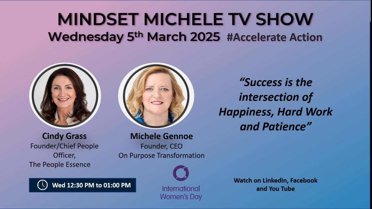 #IWD25 Mindset Michele TV Show with Cindy Grass - YouTube