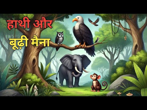 हाथी और बूढ़ी मैना हिंदी कहानी Haathi Aur Budhi Maina Cartoon Kahani ...