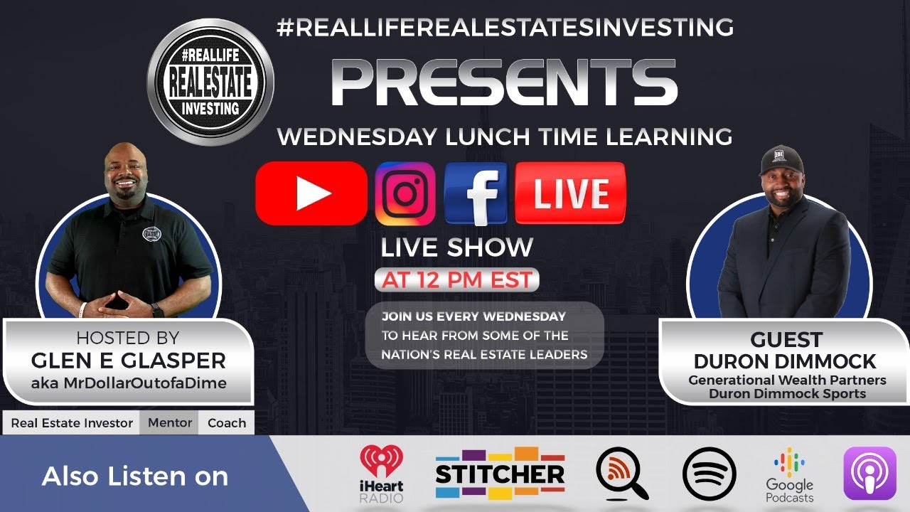 #RealLifeRealEstateInvesting Presents: Duron Dimmock - YouTube