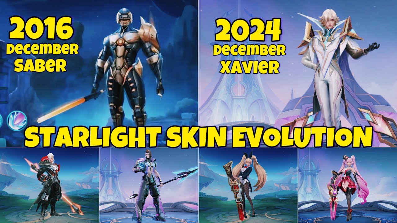 ALL 97 Starlight Skin Evolution Since 2016 to 2024 Mobile Legends Bang ...