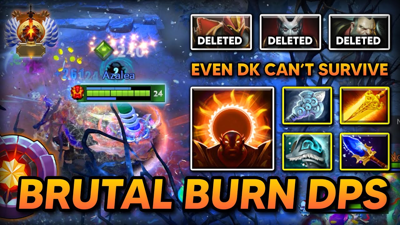 BRUTAL BURN DPS MID Ember Spirit With Radiance Item Build Even Tanker ...