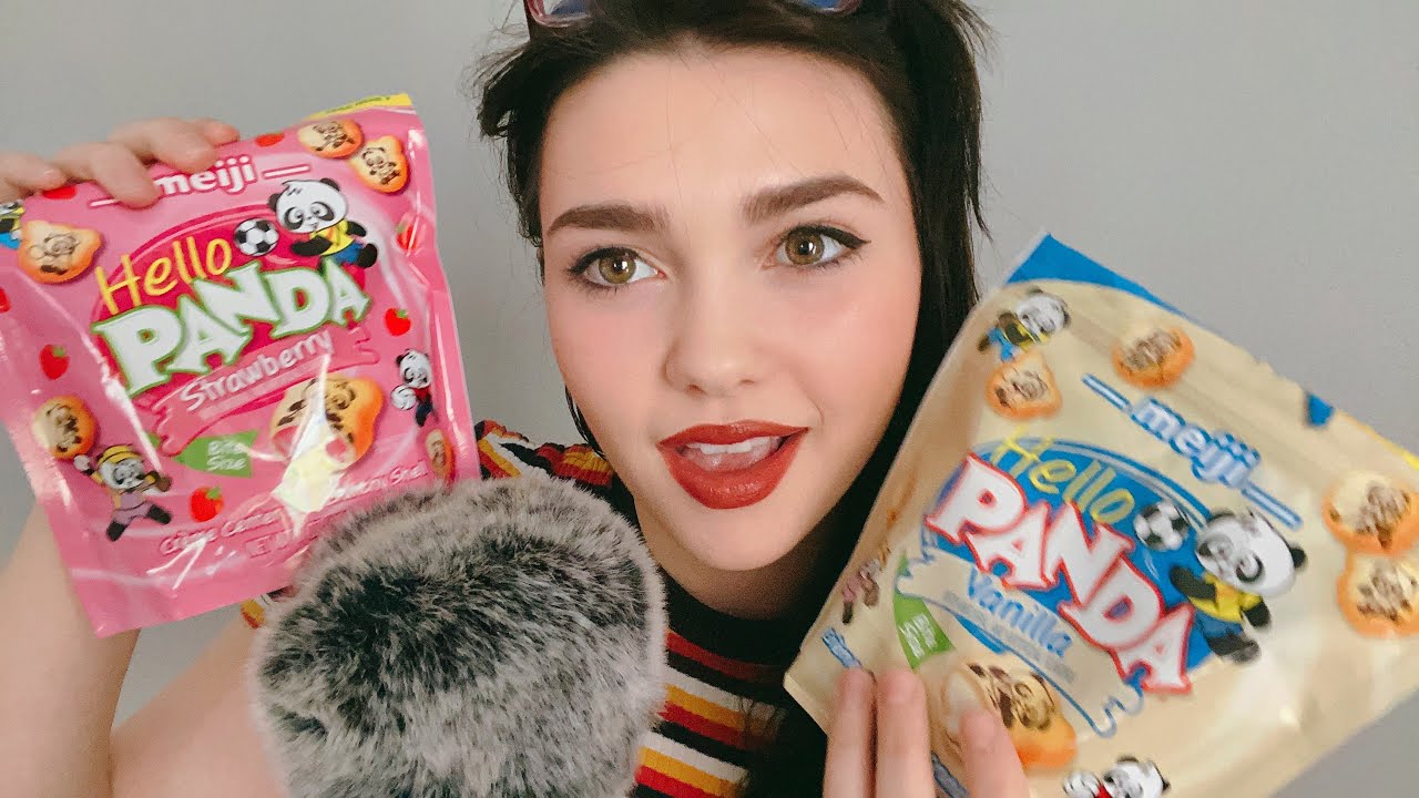 ASMR Crunchy Eating Sounds PANDA 🐼 COOKIES 🍪 - YouTube