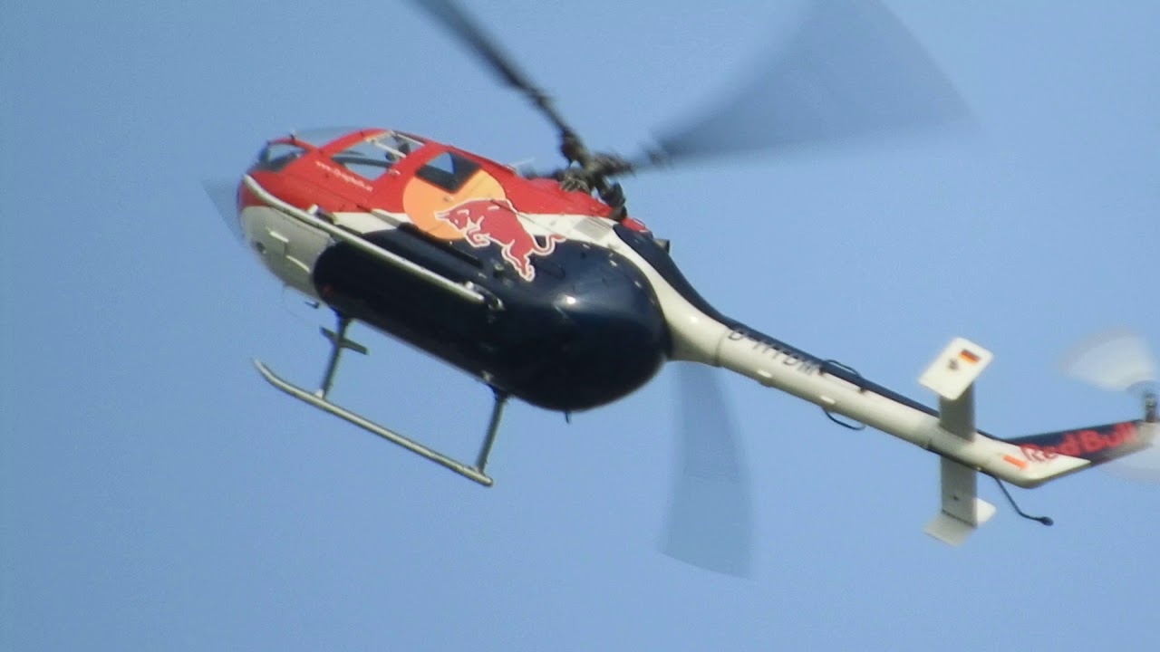 ILA2018 Late Evening BO-105 Redbull Helicopter Aerobatics - YouTube