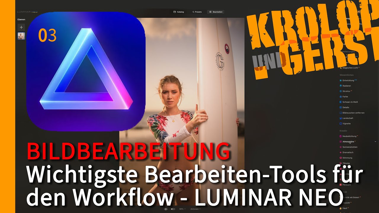 Wichtigste Bearbeiten-Tools für den Workflow - LUMINAR NEO 📷 Krolop&Gerst - YouTube