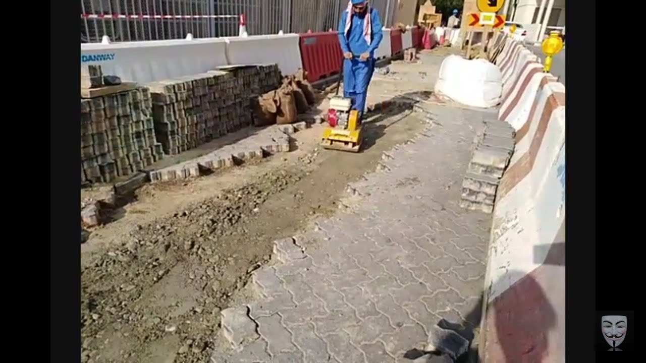 Compaction by compactor before interlock fixing - YouTube