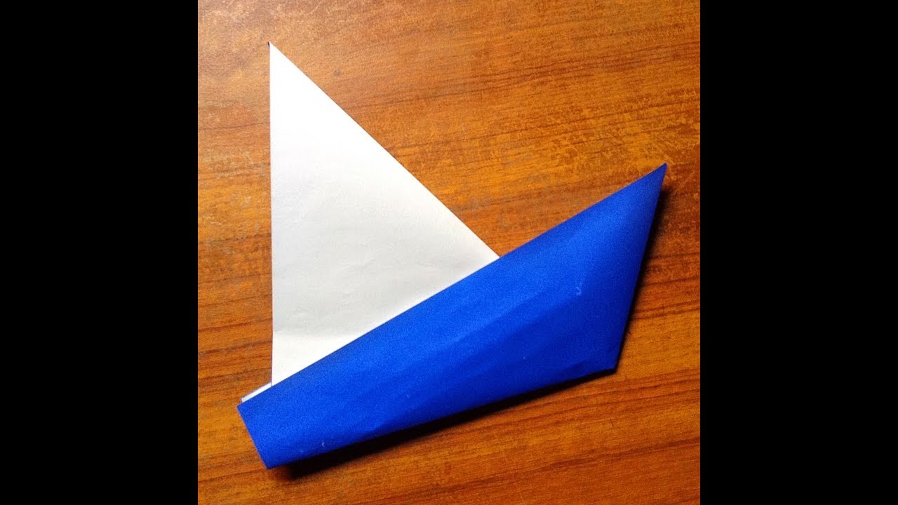 How to make an Origami boat from square paper - YouTube