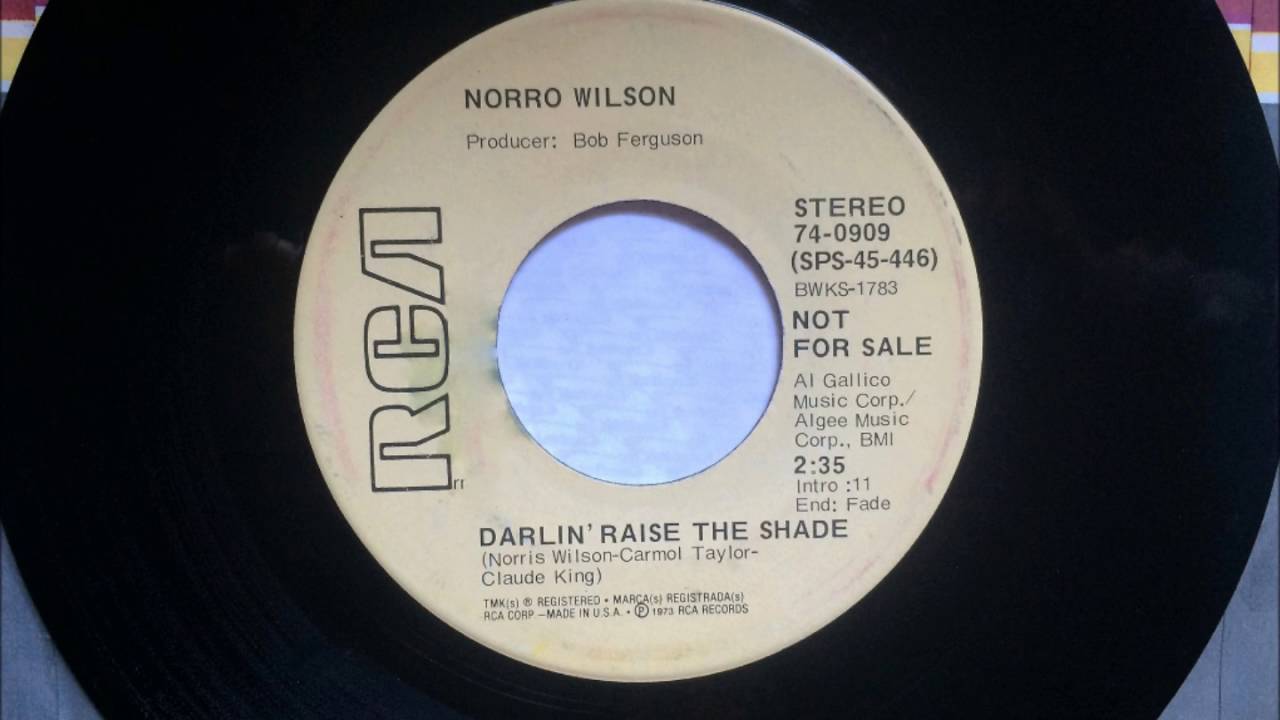 Darlin' Raise The Shade , Norro Wilson , 1973 - YouTube