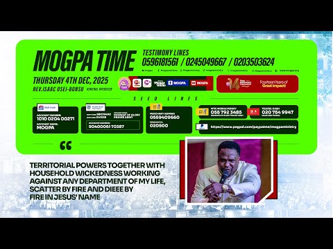 SCATTERING THE CONVOCATION OF WICKEDNESS || MOGPA TIME WITH REV O B || 04 - 12 - 2025