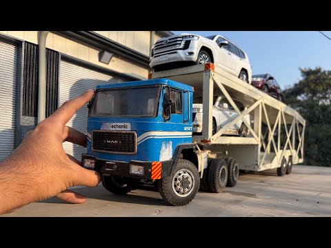 1/18 Scale Car Transporter Truck with Toyota Cars | Diecast Model Cars 