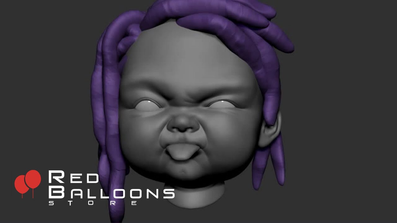 Baby Head High Poly | Red Balloons Store - YouTube