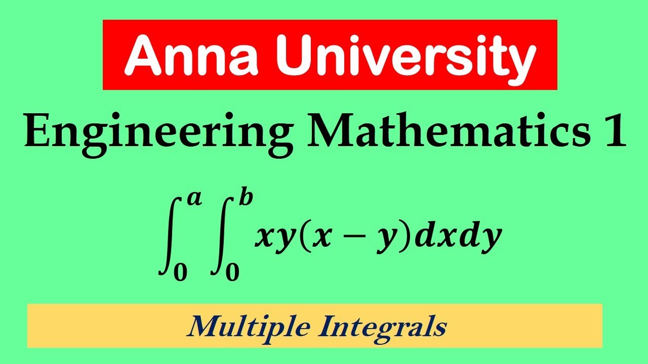 Double Integral | xy(x-y) Engineering Mathematics 1 Anna University ...