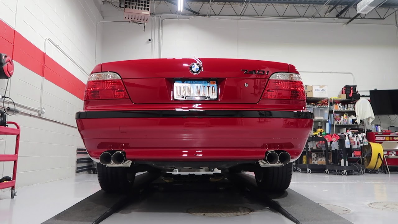 E38 BMW 740i Eisenmann Race Exhaust and Supersprint Resonated X-Pipe ...