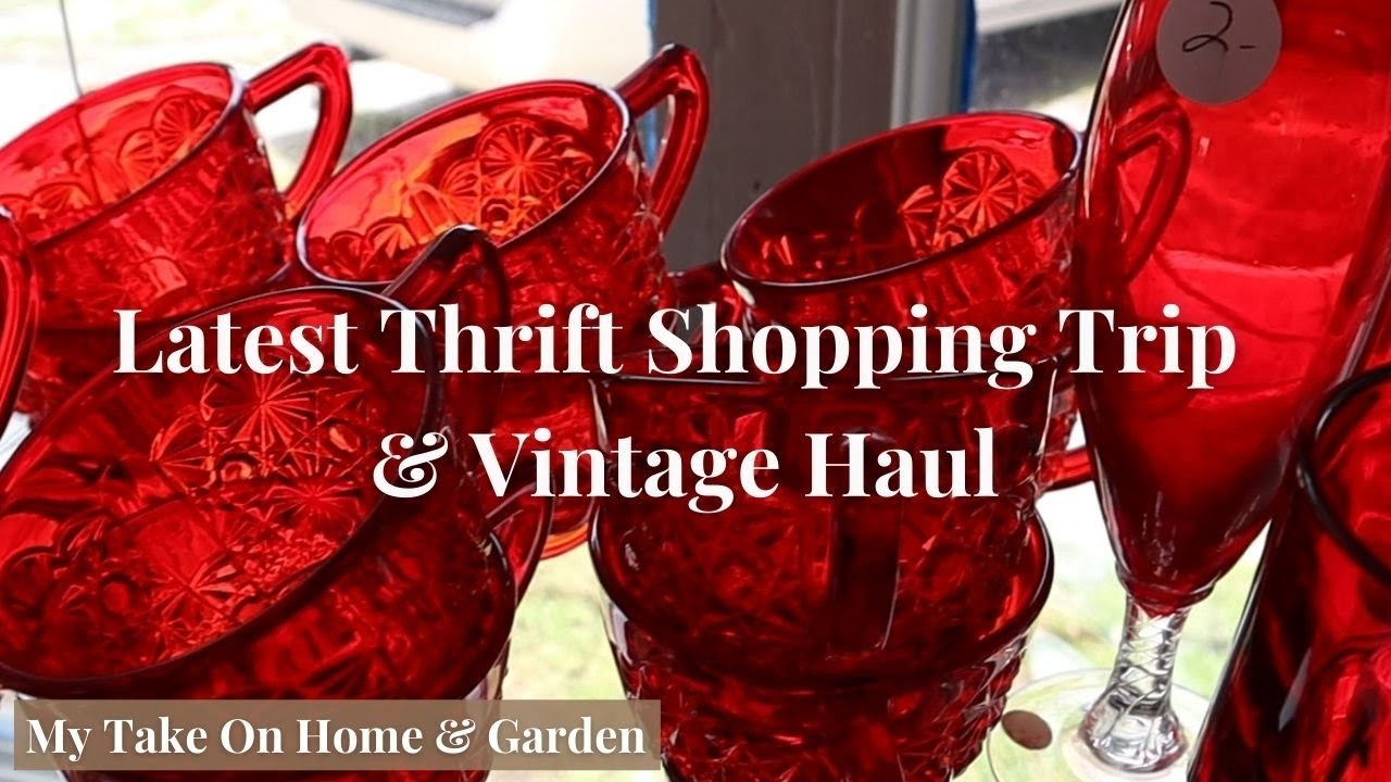 Thrift Shop With Me and Haul for Vintage!! // Beautiful Crystal ...