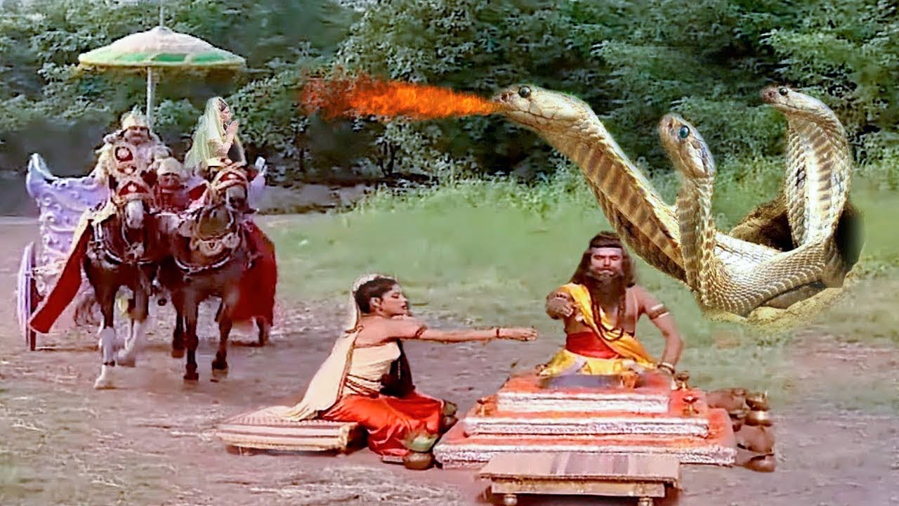 Three Headed snakes stopped demon Gajasur @tamilseries971 - YouTube