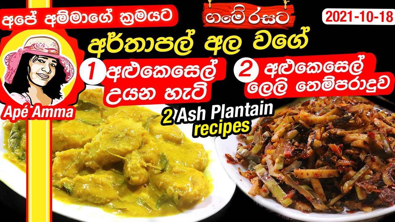 අපේ අම්මාගේ ක්‍රමයට අර්තාපල් අල වගේ අළුකෙසෙල් - අළුකෙසෙල් ලෙලි ...