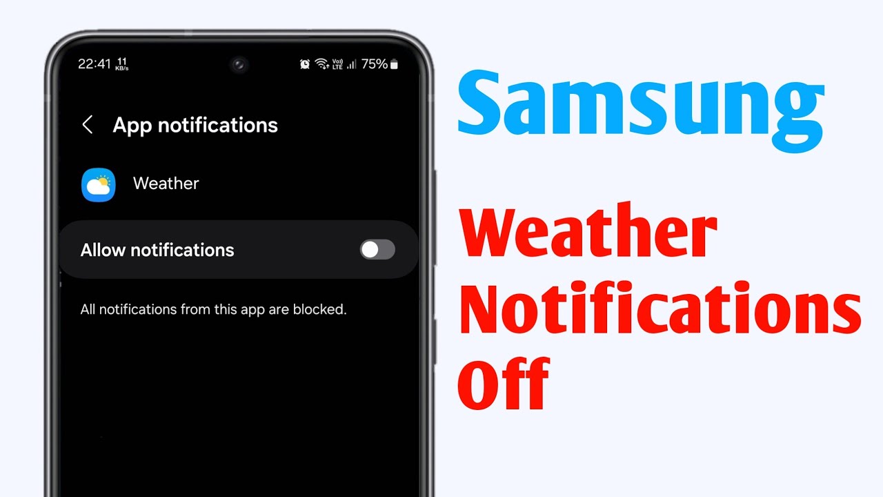 how to turn off samsung weather app notifications - YouTube