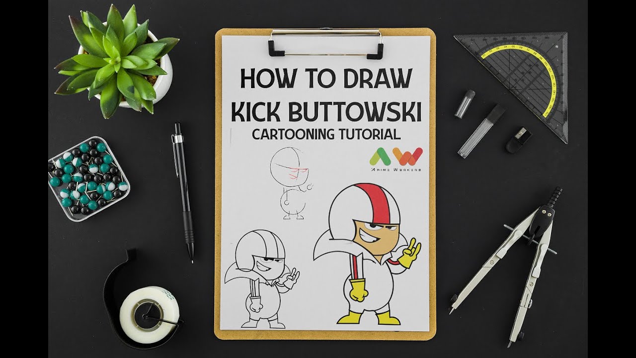 How to Draw Kick Buttowski drawing tutorial - YouTube
