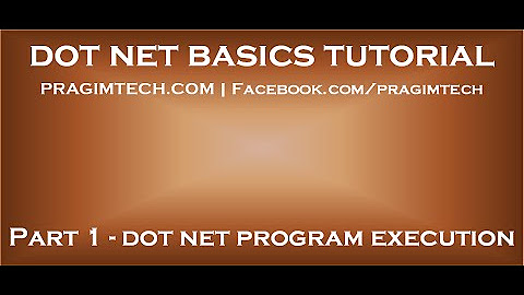 Dot Net Basics tutorial - YouTube