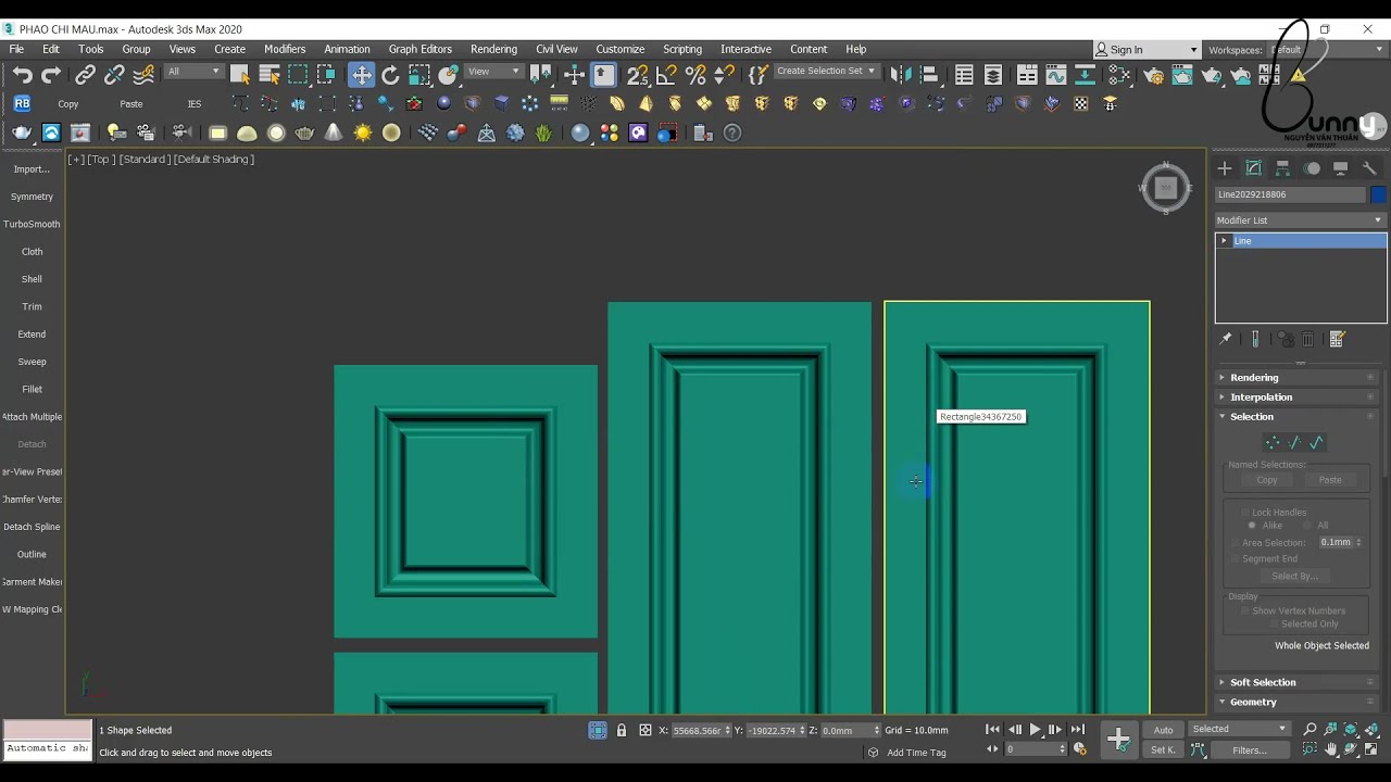 Lệnh bevel profile trong 3ds max 2020 | Học 3ds Max 2020 cơ bản cho ...