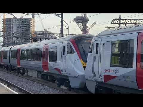 Class 720 Aventra | 720552 + 720539 | Greater Anglia | Stratford 29/07/21 - YouTube