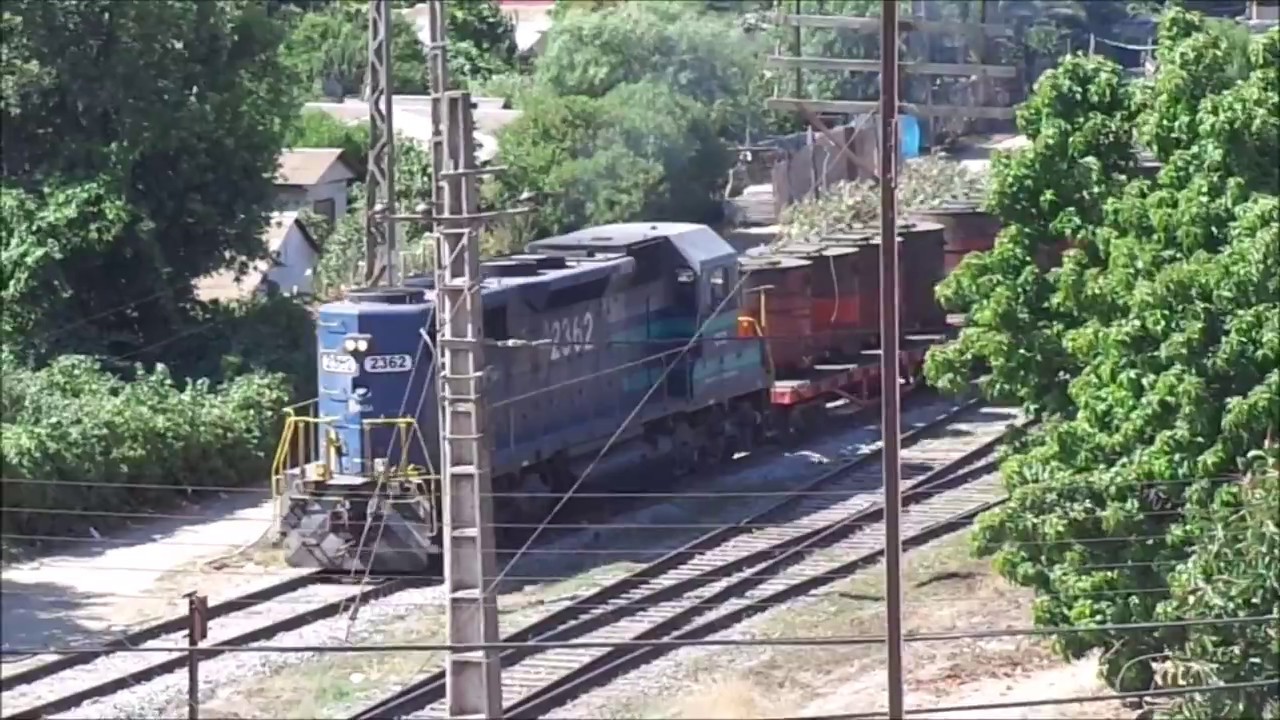 EMD SD-39 2M FEPASA 2362 y 2363, con el Andino en San Pedro - YouTube