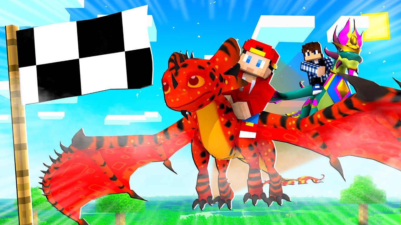 Minecraft but... We find out who has the FASTEST DRAGON! - YouTube