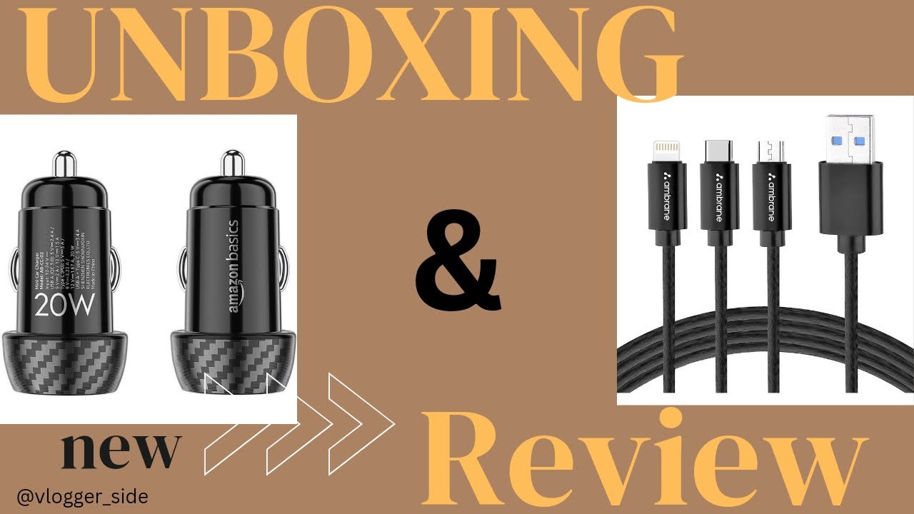 Amazon Basics Mini Car Charger with Dual Output ||Ambrane Unbreakable 3 ...