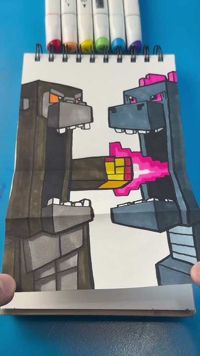 How To Draw Godzilla X Kong Minecraft Shorts Artlandhowtodraw